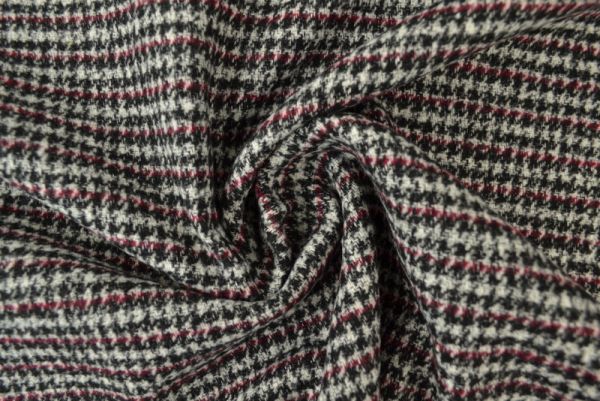 Wol stof Ruitmotief | Budgetstoffen.nl